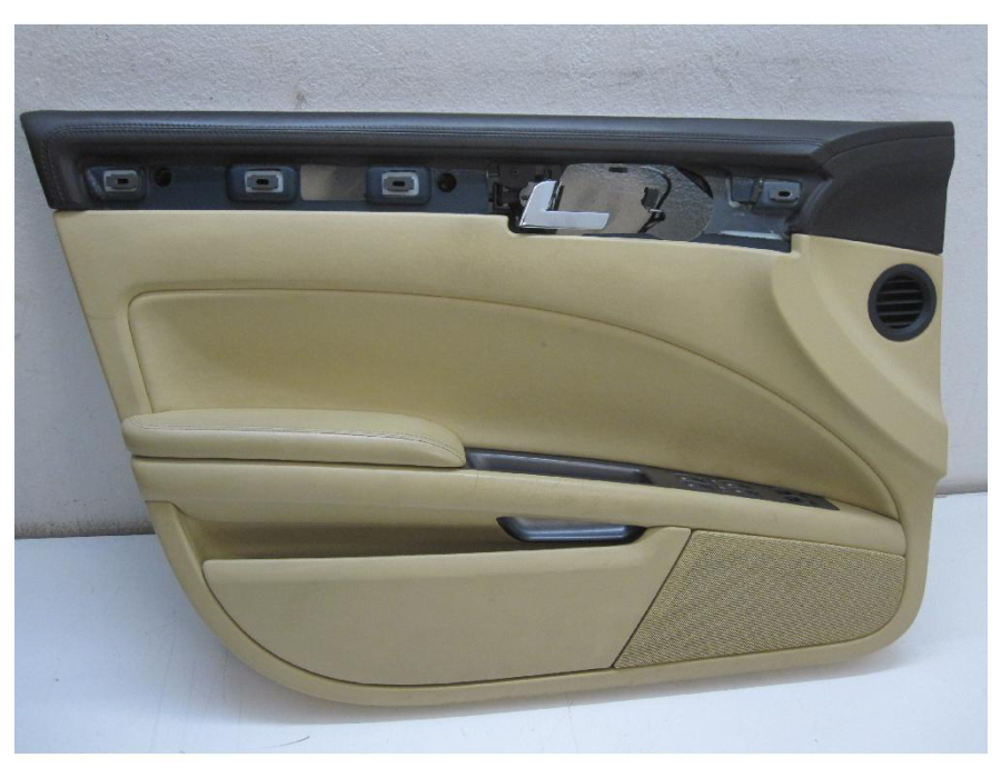 VW Phaeton 3D Türverkleidung vorne links Leder beige + braun Vollleder ...